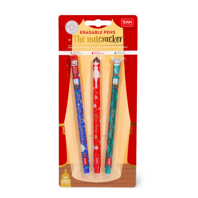 Legami Christmas Pens 3 Pack 2025 - Limited Edition (The Nutcracker ...
