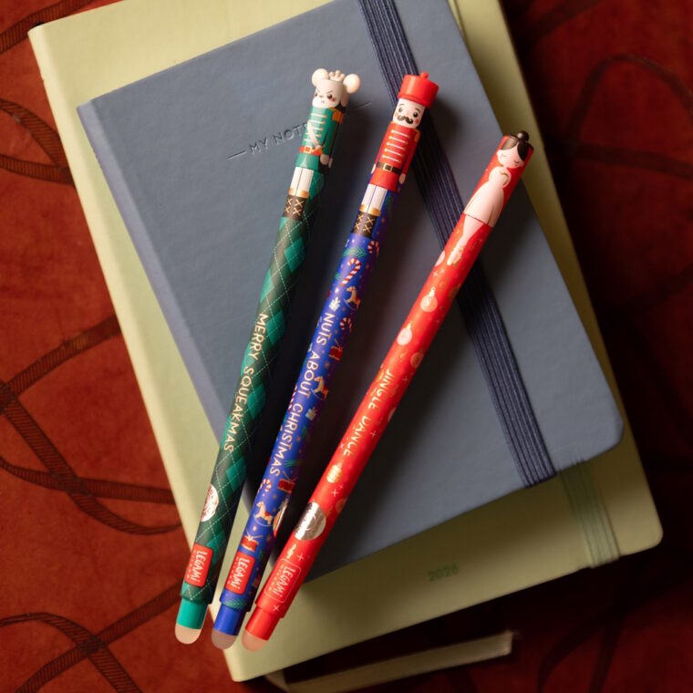Legami Christmas Pens 3 Pack 2025 - Limited Edition (The Nutcracker ...
