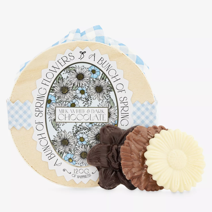 Spring Flowers Artisan Milk, White and Dark Chocolates - Not Another ...